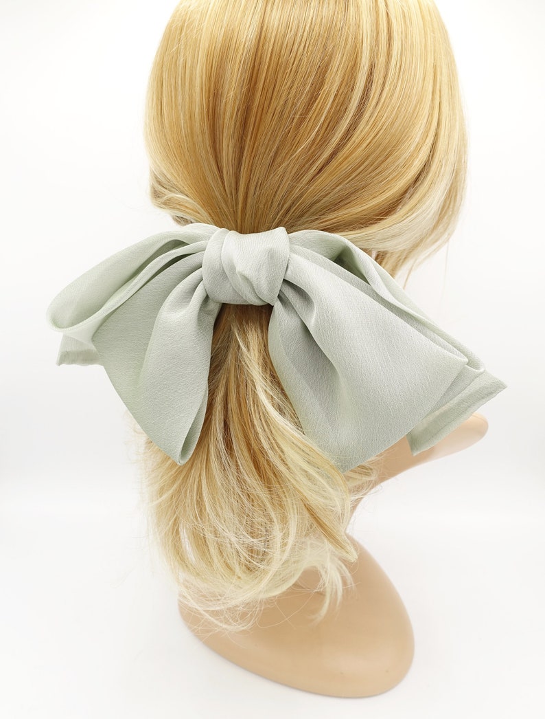 Big Silk Chiffon Hair Bow Double Layered Droopy Bow Hair - Etsy