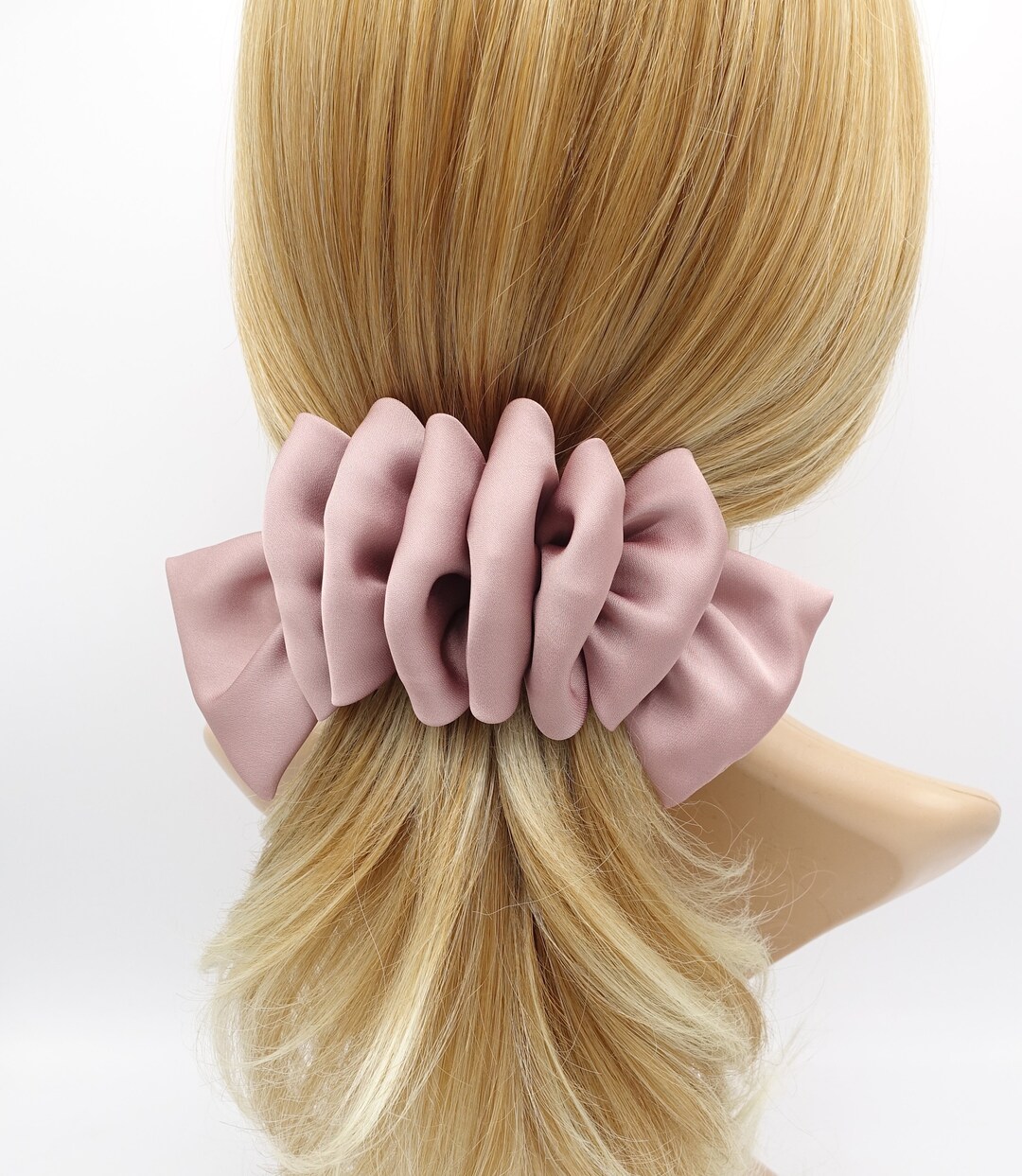 Satin Ruffle Hair Bow for Women - Etsy