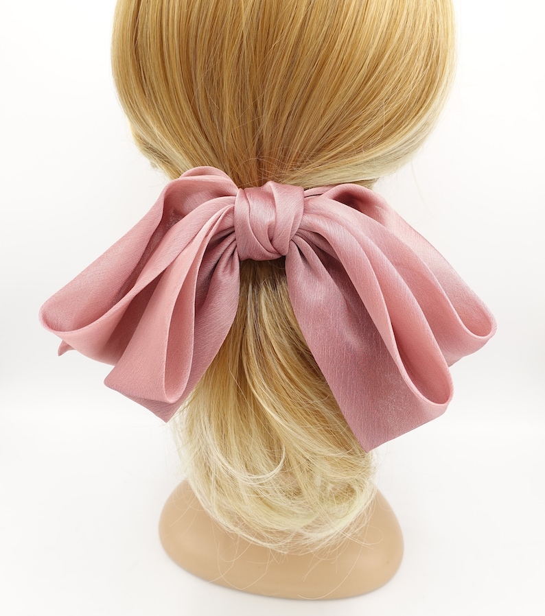 Big Silk Chiffon Hair Bow Double Layered Droopy Bow Hair - Etsy