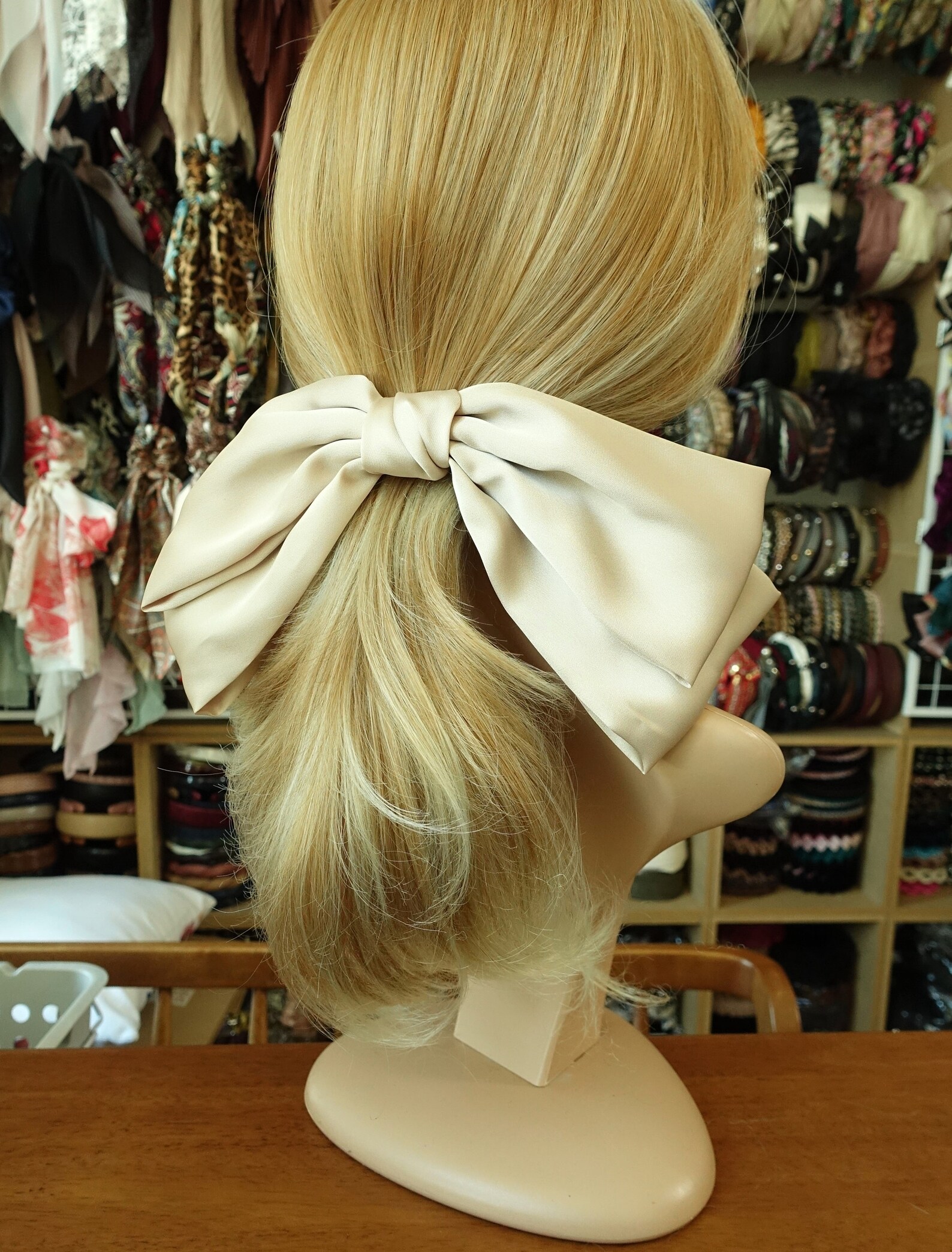 Giant Satin Hair Bow Droopy Stylish Women Hair Accessory - Etsy
