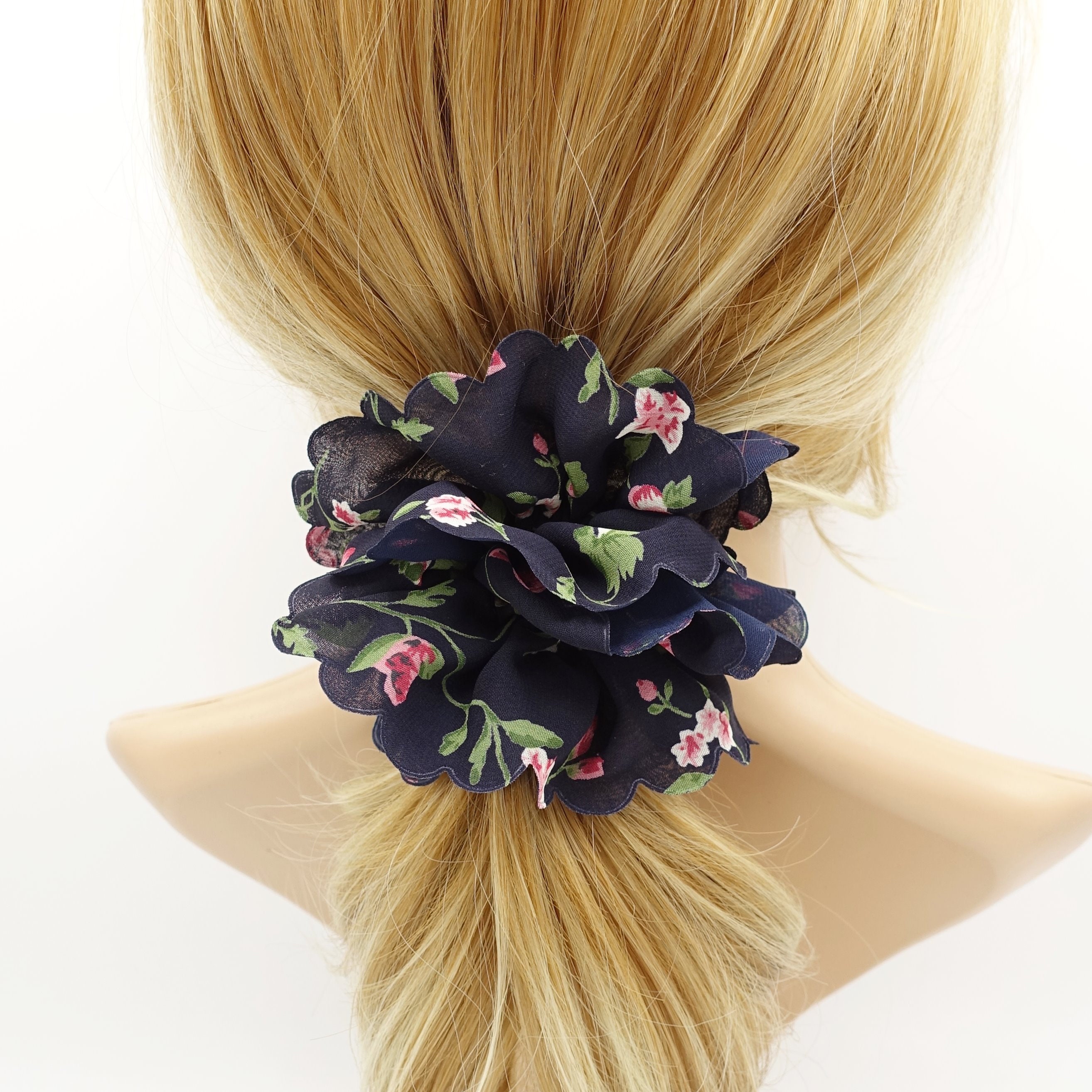 Chiffon Flower Plant Print Scrunchies Floral Petal Scrunchie - Etsy