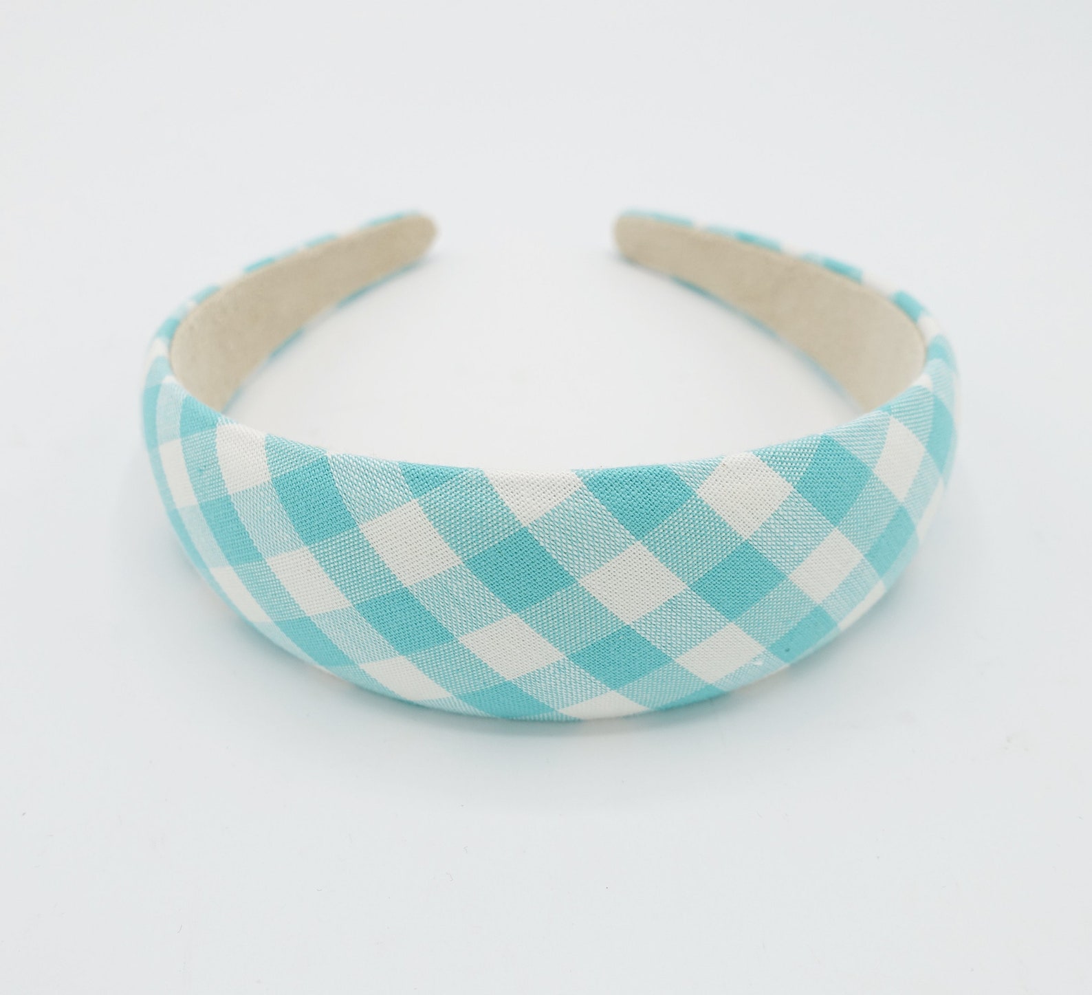 Gingham Check Headband Lightly Padded Hairband Casual Hair Accessory ...