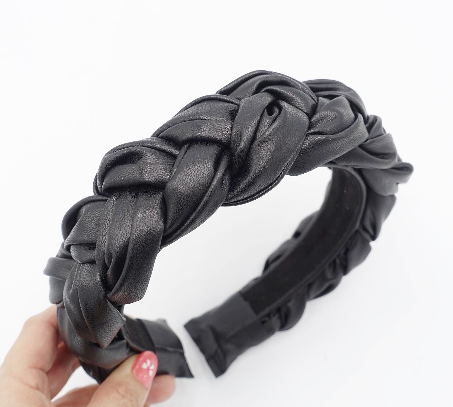 Leather Braided Headband Chunky Plaited Stylish Hairband - Etsy