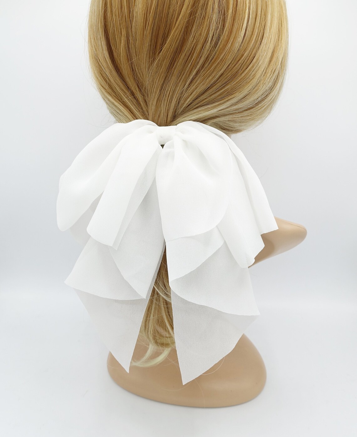 Chiffon Droopy Hair Bow Sheer Hair Accessory for Women - Etsy