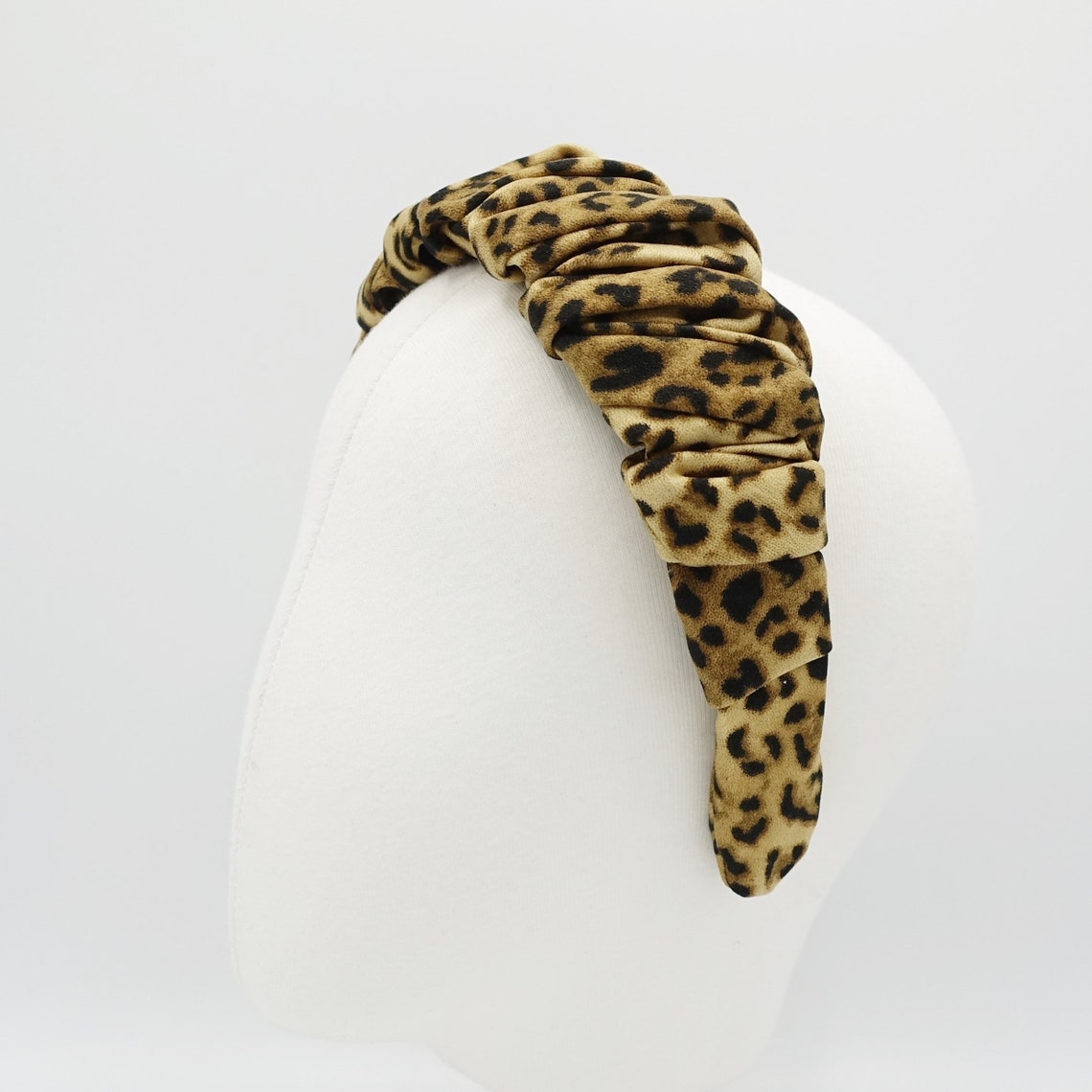 Leopard Headband Spiral Pleated Hairband Stylish Hair - Etsy