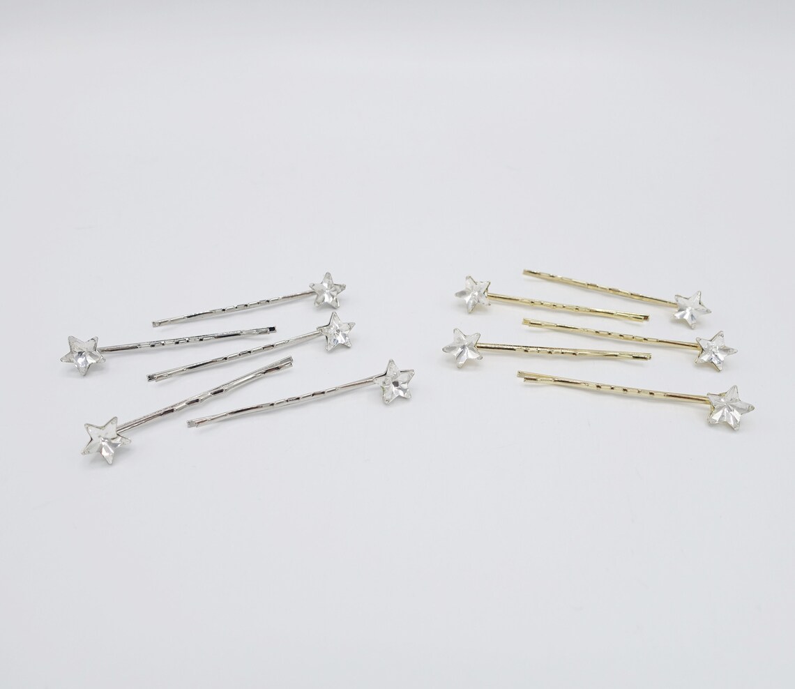Glass Star Bobby Pin Set - Etsy