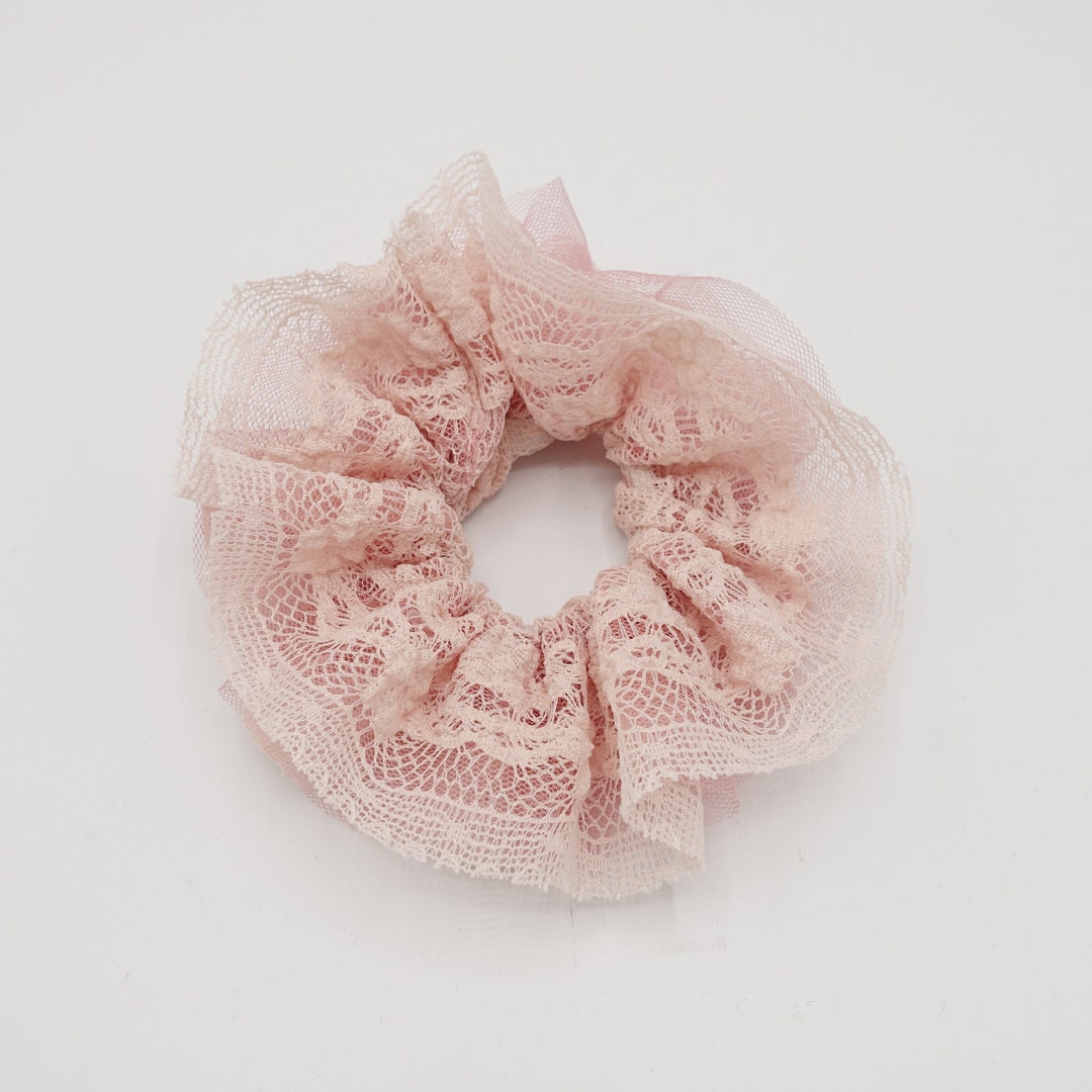 Mesh Lace Layered Women Scrunchie Hair Tie Scrunchies - Etsy