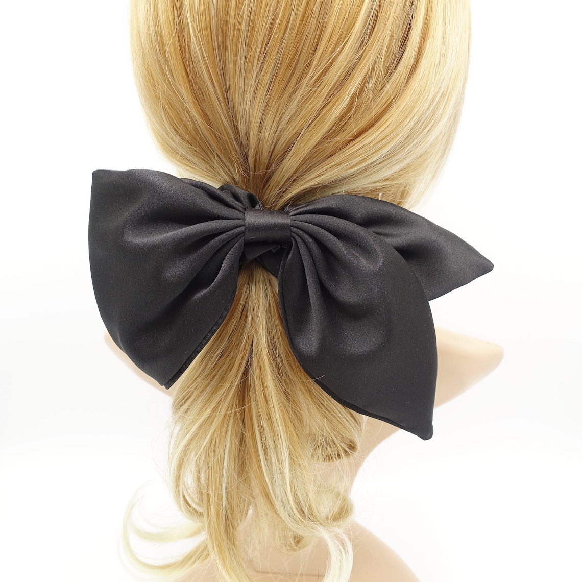 Satin Bow Scrunchies Glossy Swallow Tail Scrunchie Women Hair - Etsy