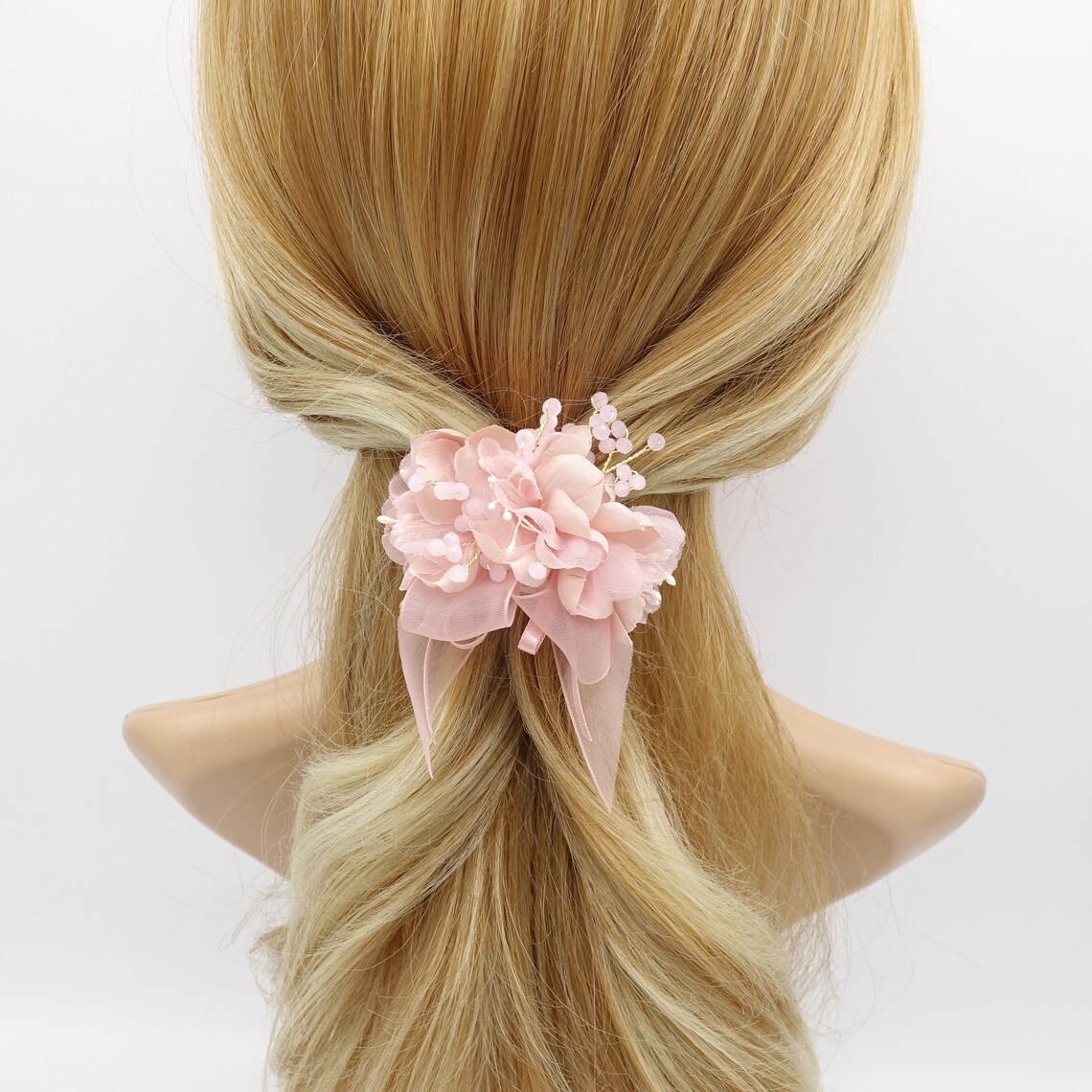 Fabric Flower Hair Clip Bridal Hair Accessory - Etsy