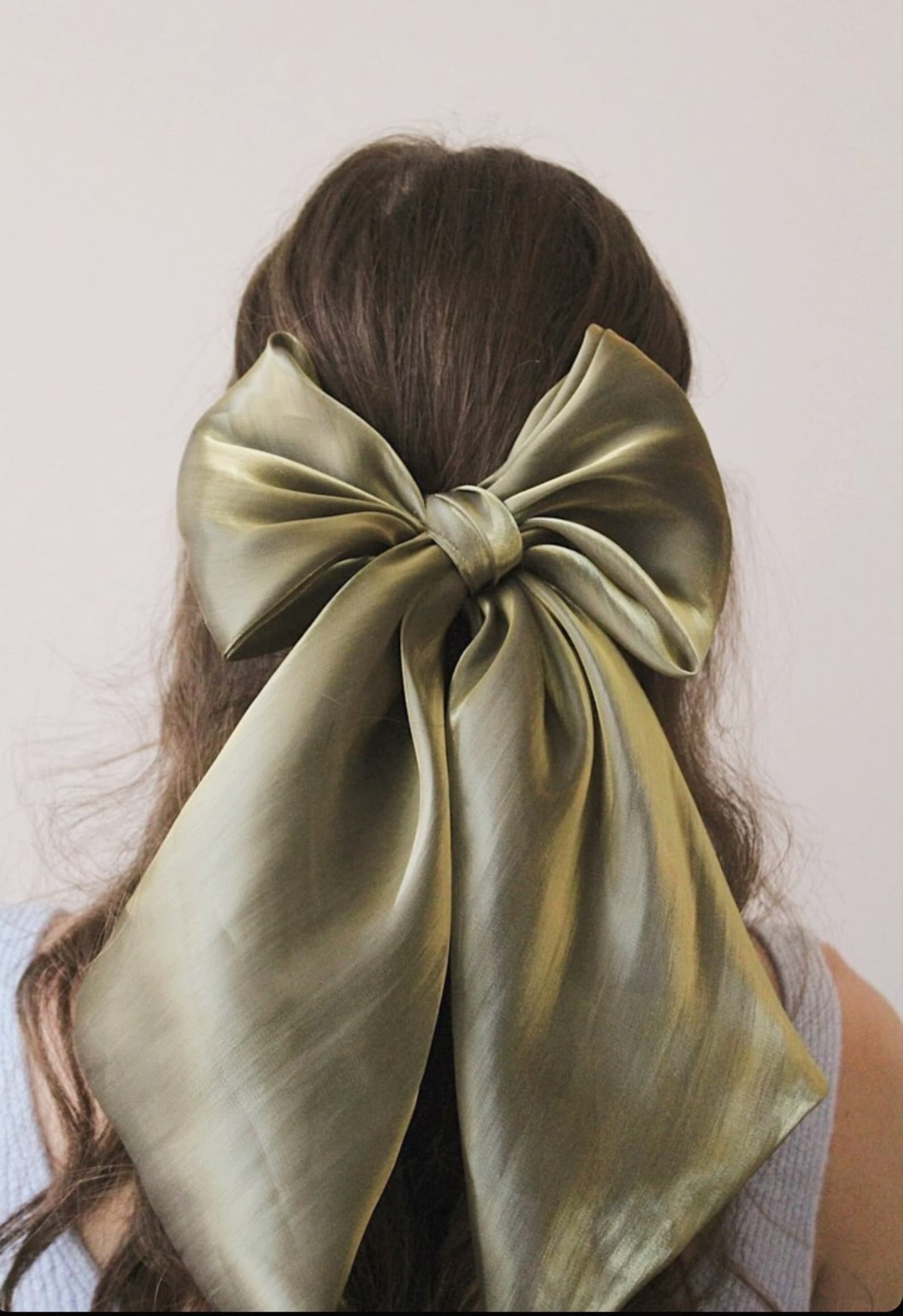 Organza giant hair bow wide tail oversized hair accessory for | Etsy