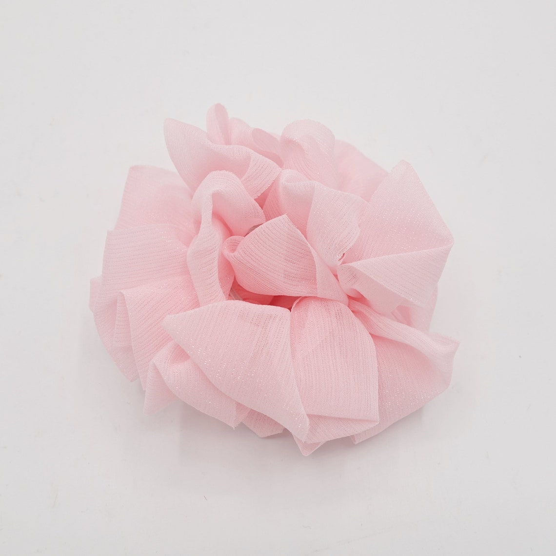 Crinkled chiffon loop wave hair scrunchies women hair elastic | Etsy