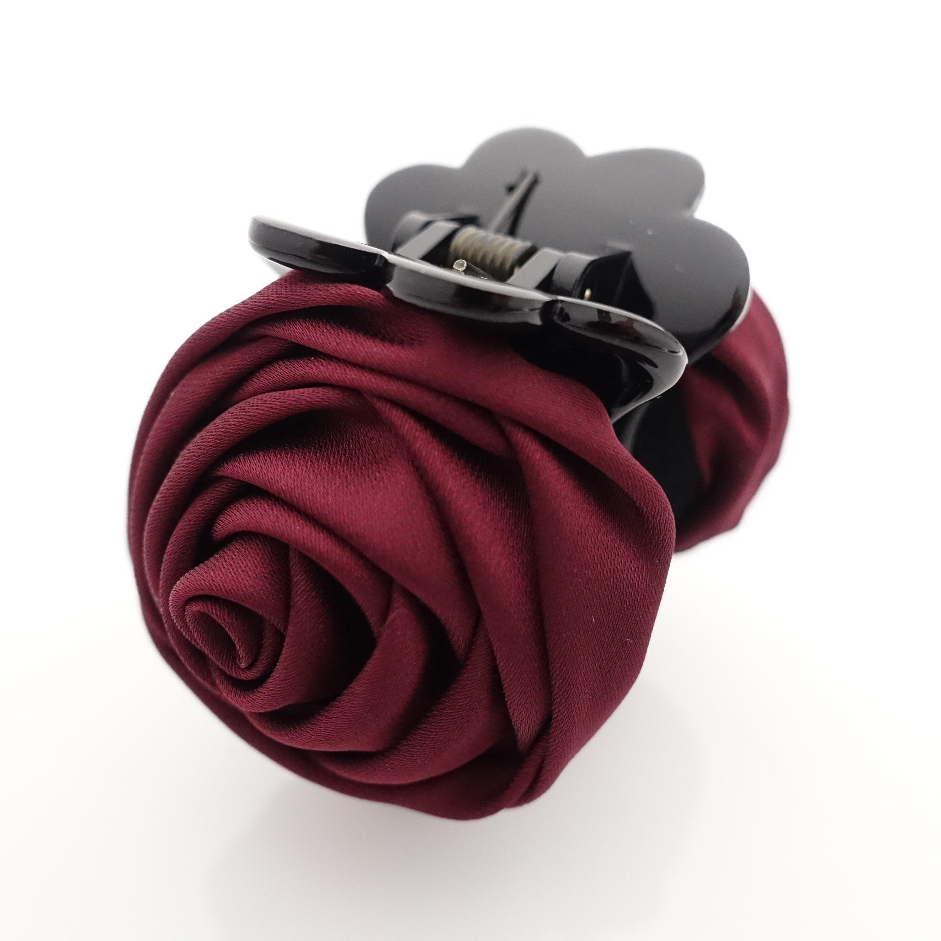 Satin Mini Rose Hair Clamp Women Flower Hair Accessory Ponytail Claw ...