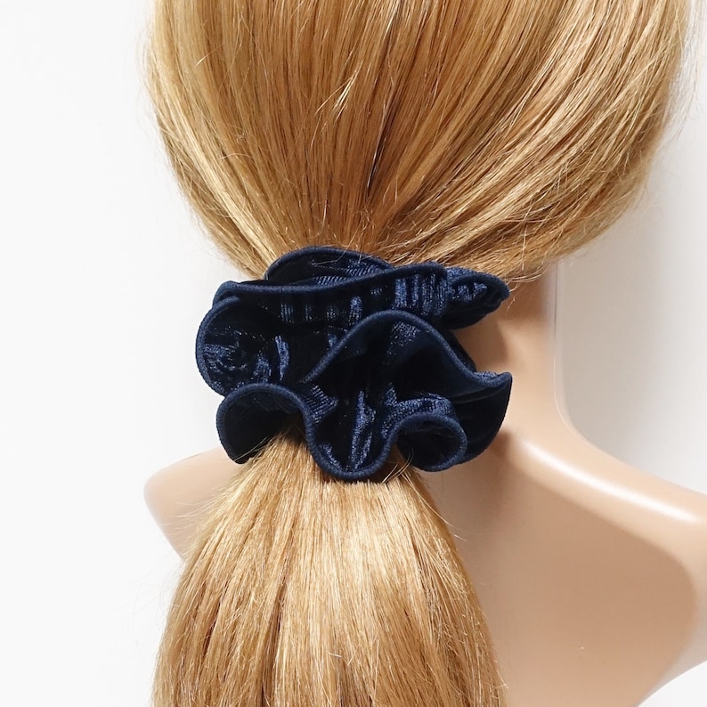 Pleated velvet hair scrunchies pretty hair accessory hair | Etsy