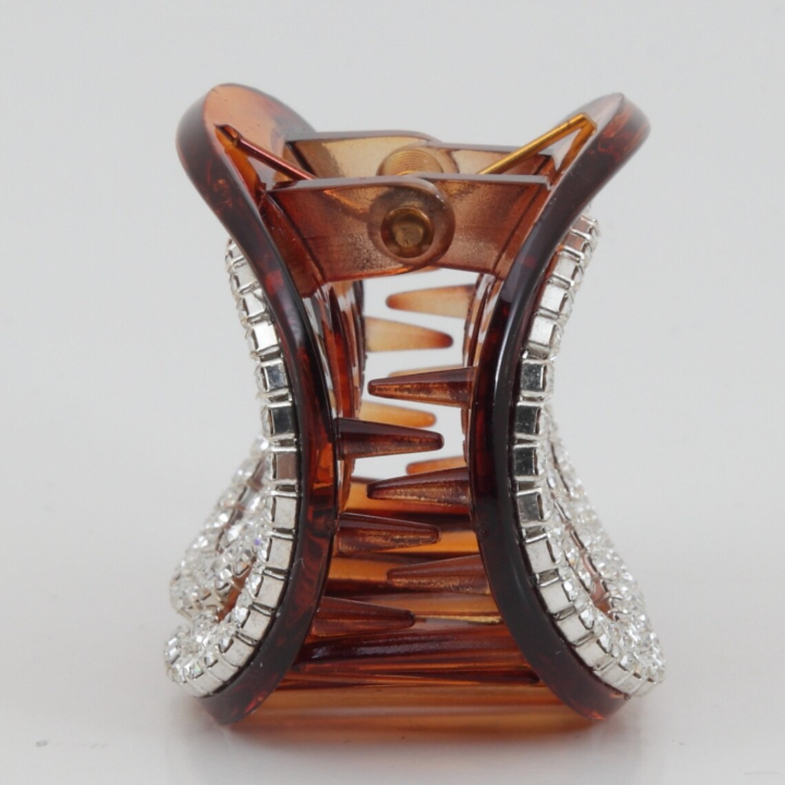 Small Rhinestone Hair Claw Circle Dissolve Half up Half Down - Etsy