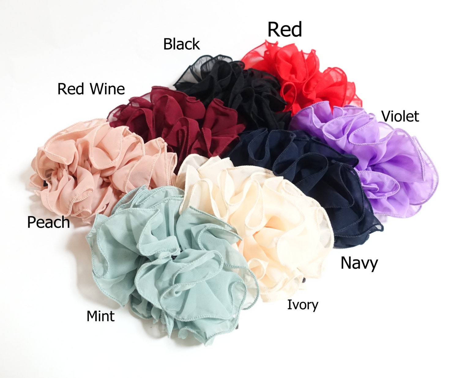 Handmade Ruffle Chiffon Banana Hair Clip: Fabric Wave Design - Etsy