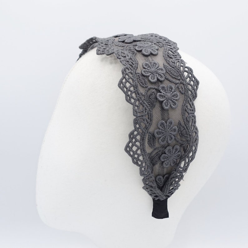 Floral Lace Headband Flat Headband Elegant Women Hair Accessory - Etsy