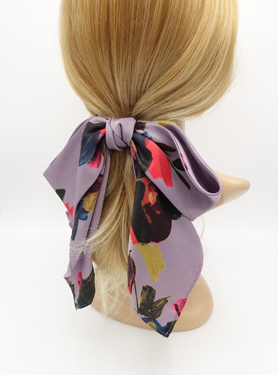 Floral Hair Bow Flip Droopy Hair Accessory for Women - Etsy