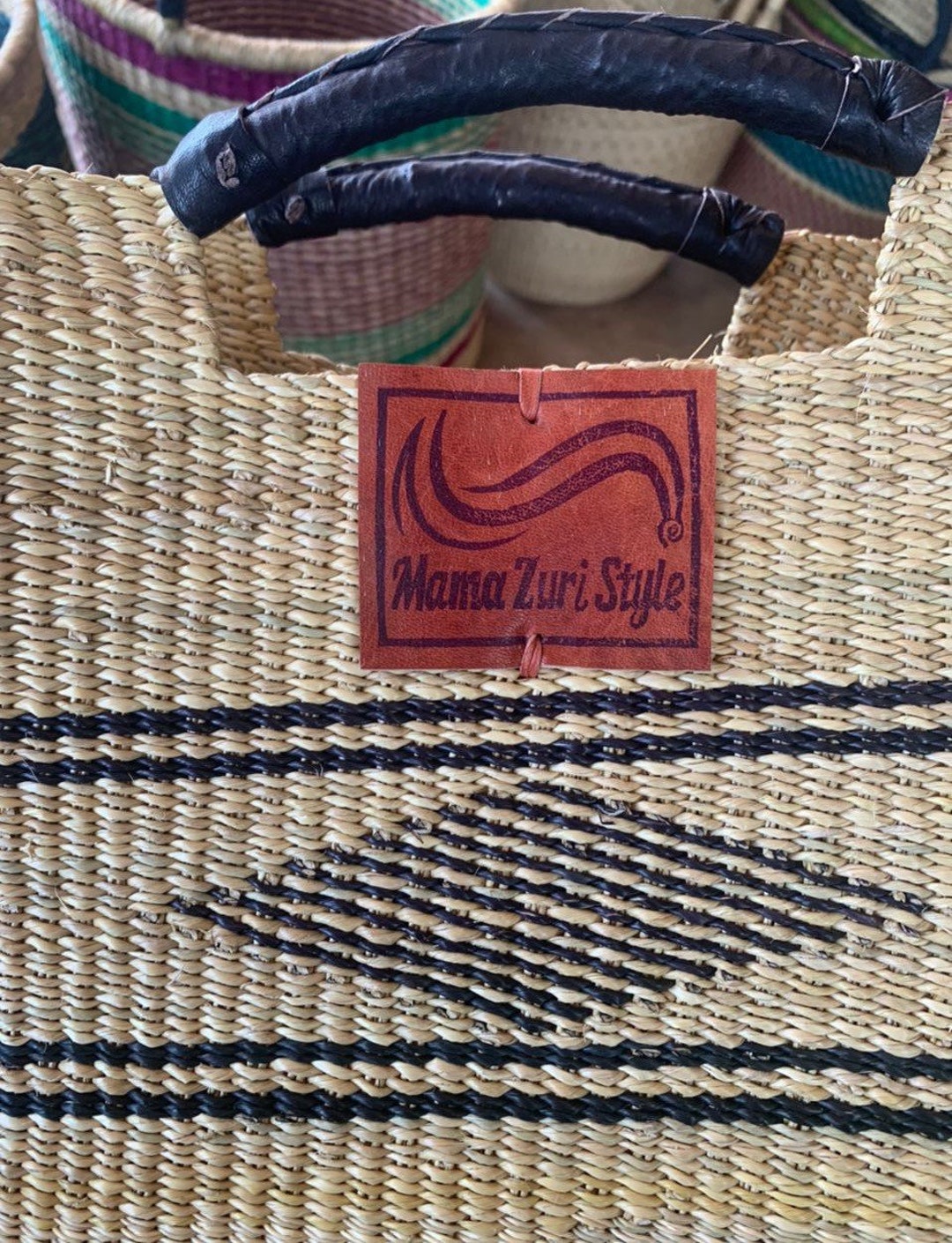 Bolga Natural Decor Basket African Woven Basket Woven Bag Basket ...