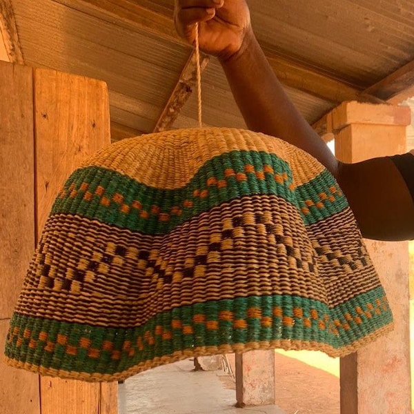 Large Rattan Chandelier - Etsy