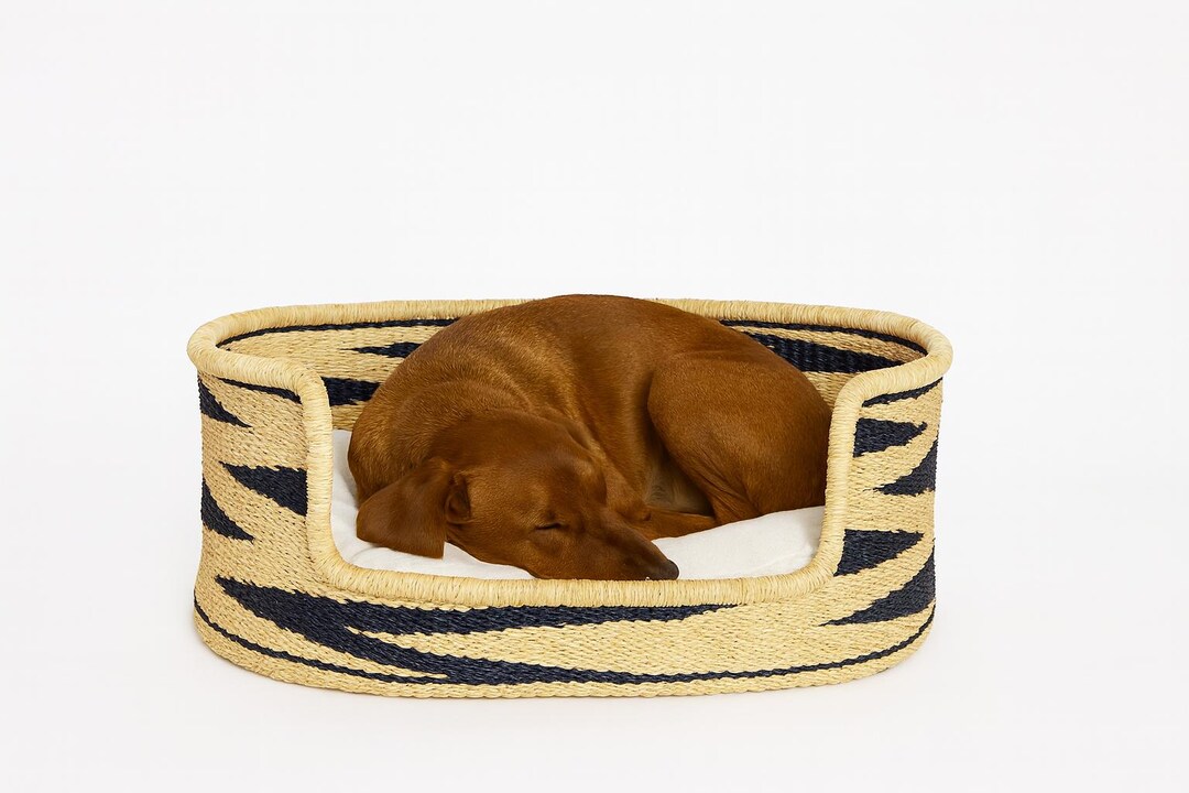 African Wicker Pet Bed | Eco-friendly Dog Basket With Cushion - Ethical ...