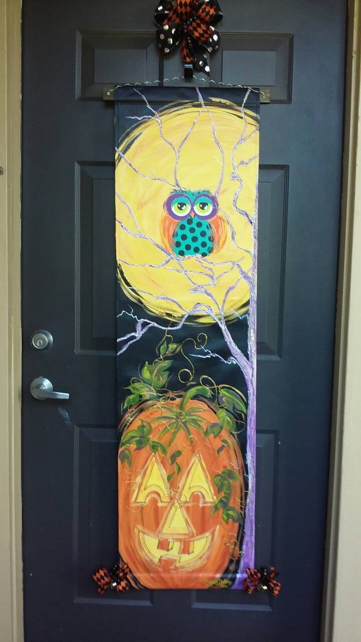 Halloween Owl & Moon Door Hanger - Etsy