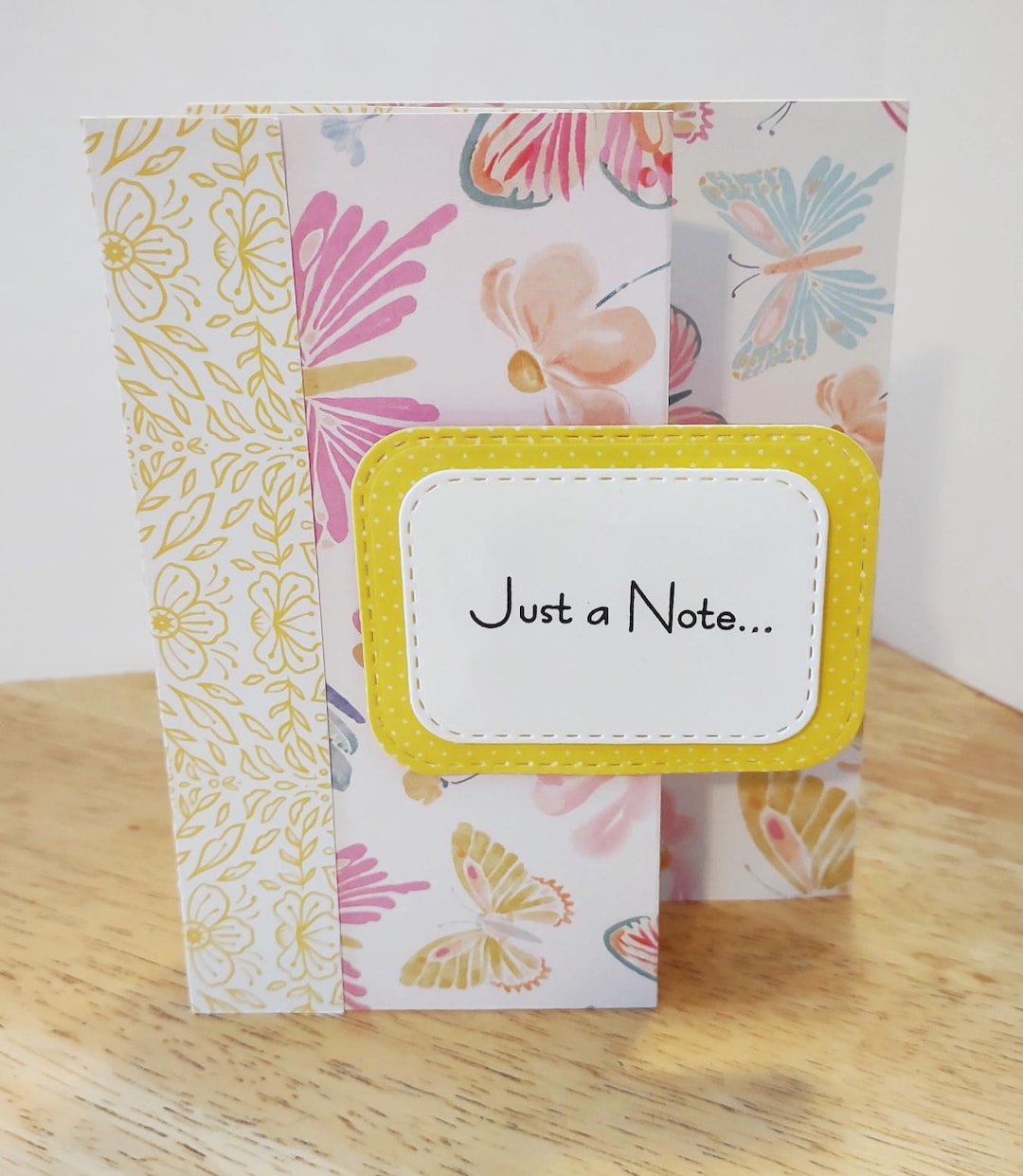 Just A Note Greeting Card / Book Binding Card / A2 / Friendship Thank ...