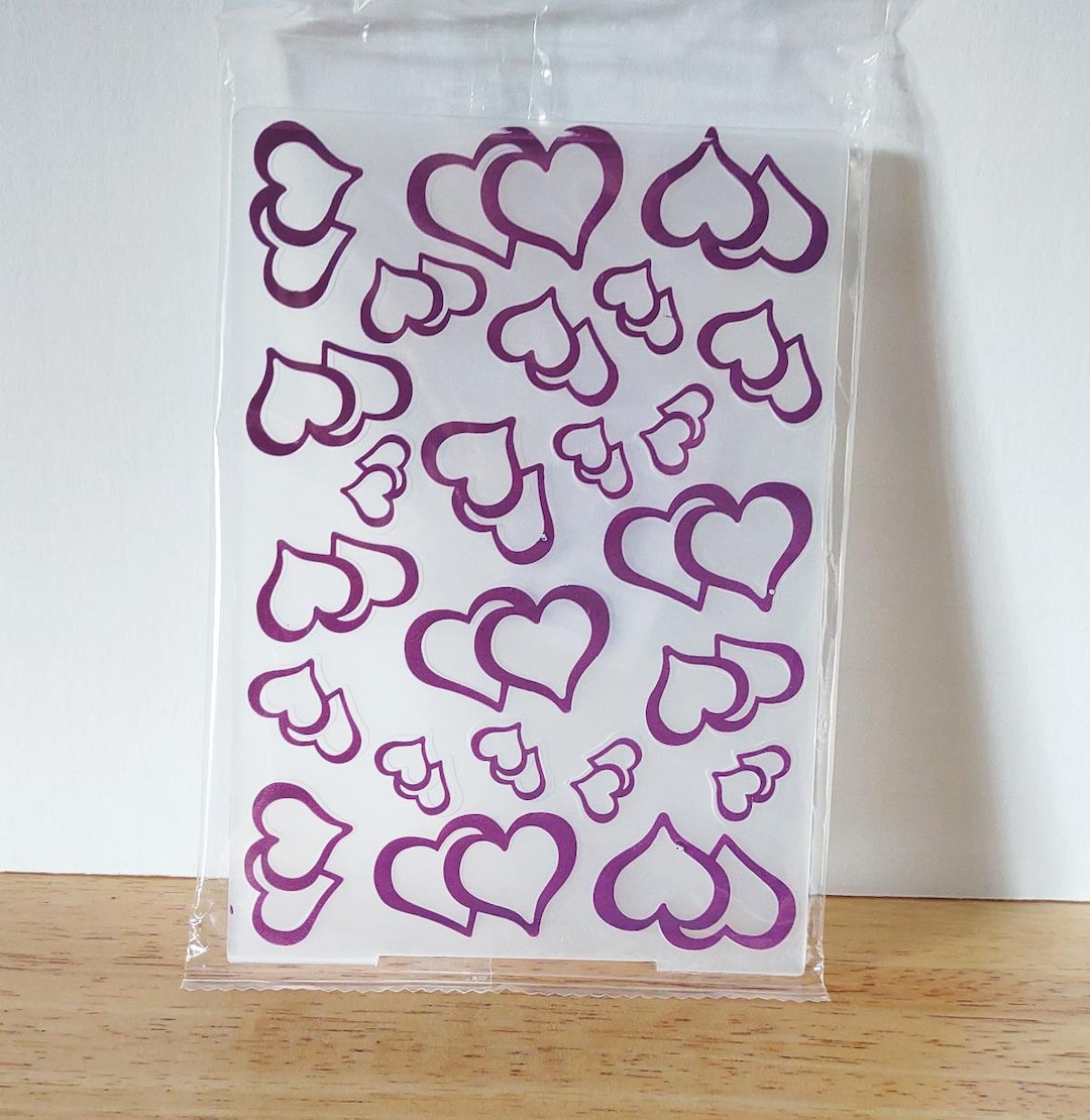 Double Hearts Embossing Folder, 4x5.5, Hearts Embossing Folder, A2 Size ...