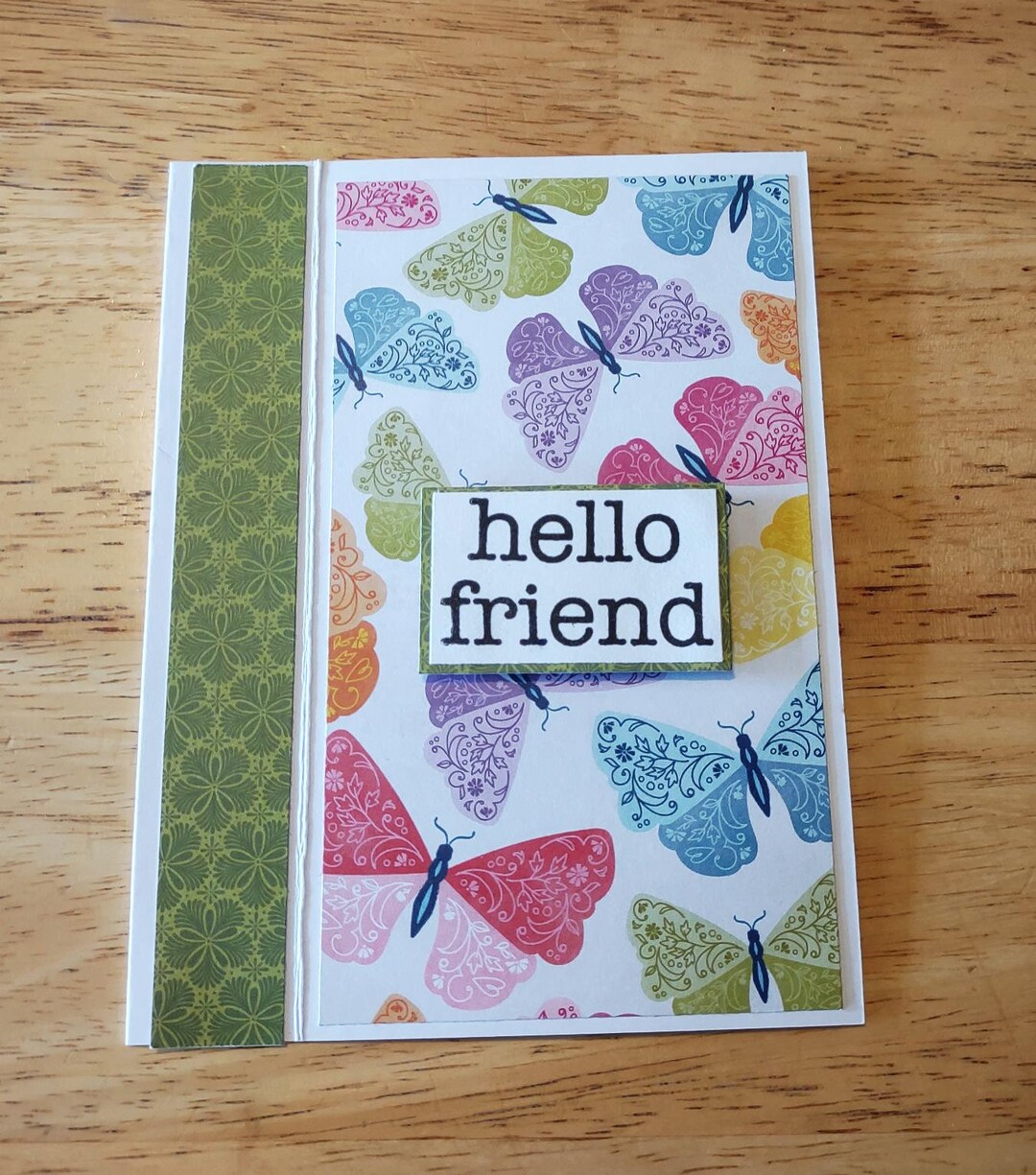 Colorful Butterflies Friendship Blank Note Card, A2, Friendship Card, 4 ...