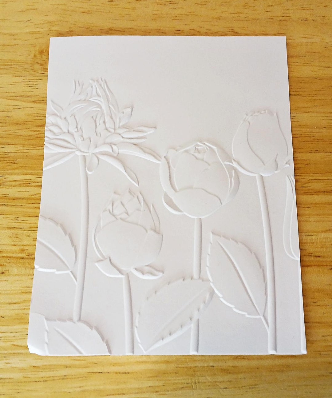 3D White Embossed Cardstock, Altenew Flowery Field 5 Sheets, 4.25x5.5 ...