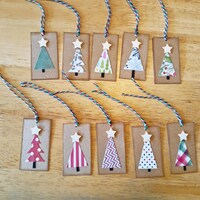 Handmade Christmas Gift Tags, Kraft Card Stock, 2 3/4 X 1 1/2", Set of ...