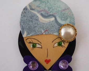 Face brooch | Etsy