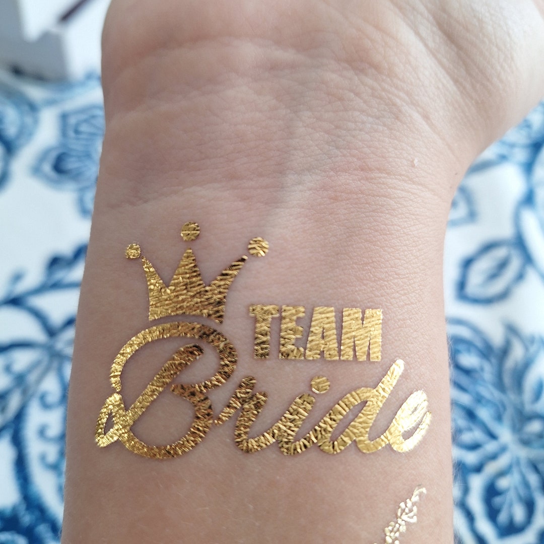 10bachelorette Party Temporary Gold Metallic Tattoo, Set of 10 ...