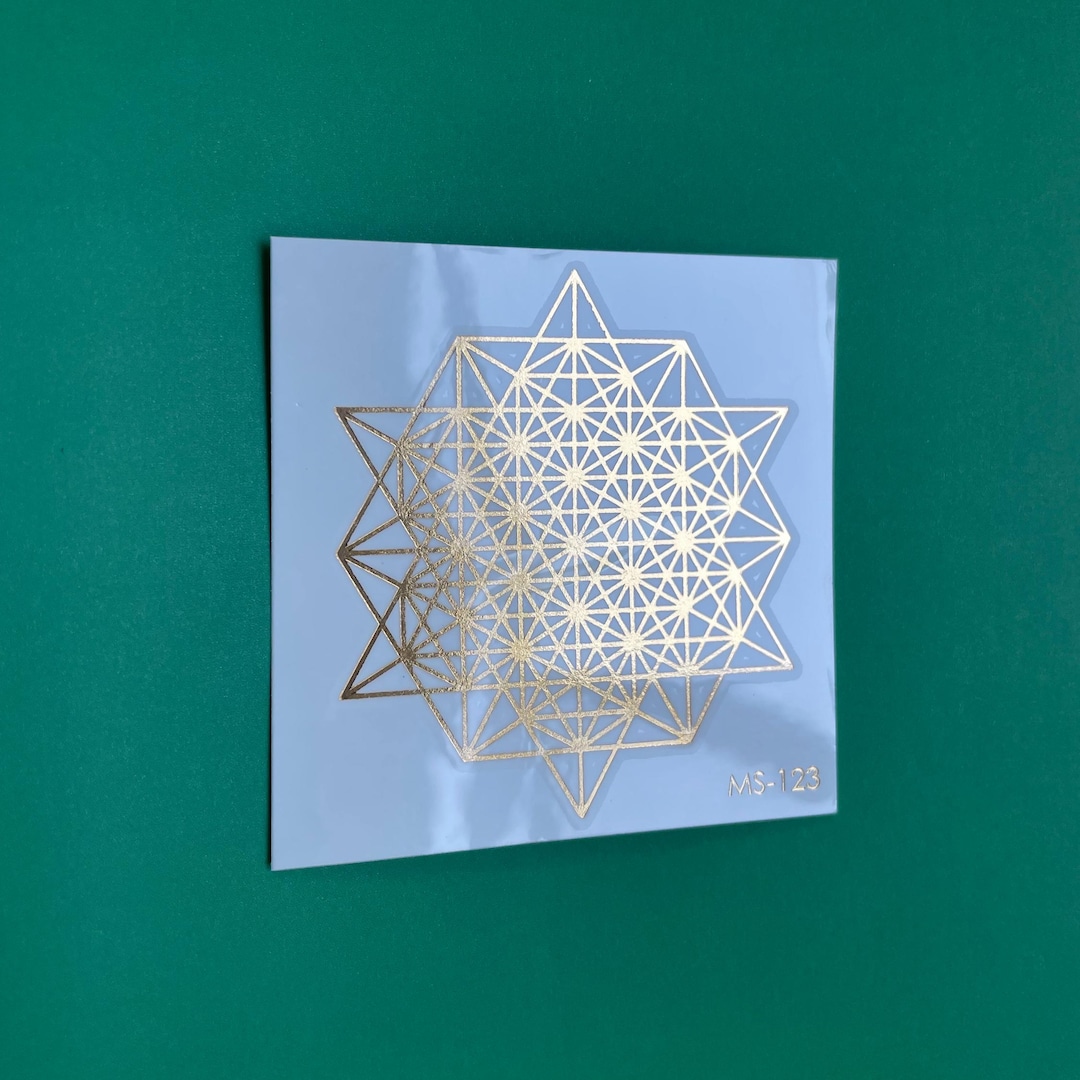 Tetrahedron - the Grid of Life Metallic Tattoo | Set of 10 Metallic ...