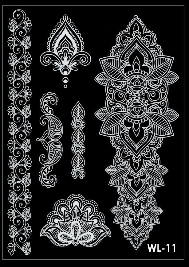 Tattoo Sticker Sheets, White Flower Tattoos, Dream Catcher Tattoos ...