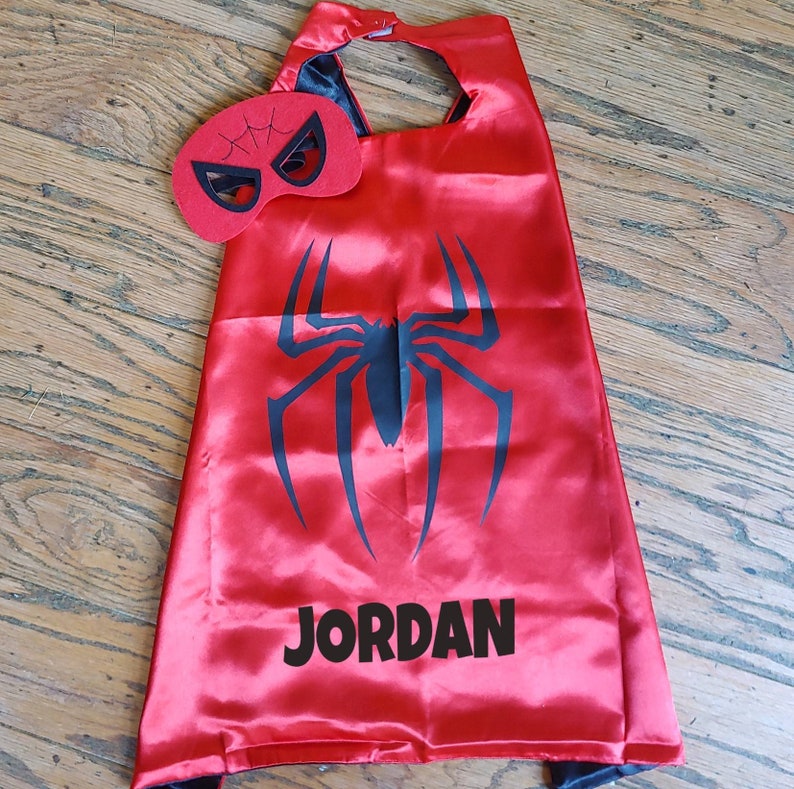 Personalized Spiderman Cape and Mask Set | Etsy