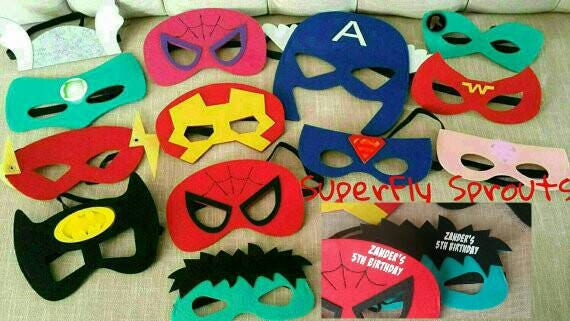 Ready to ship Personalized Superhero Felt Masks Ironman | Etsy