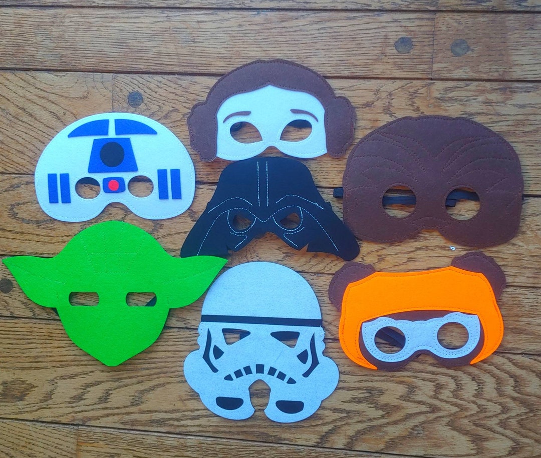 Personalized Star Wars Felt Masks! Star Wars Party Favors! Star Wars ...