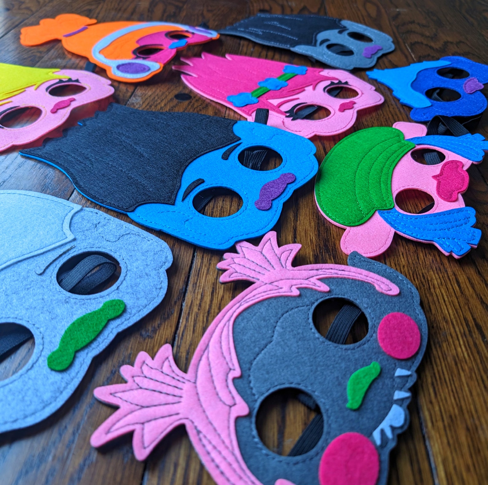 Personalized Trolls Felt Masks Trolls World Tour Birthday Party Favors ...