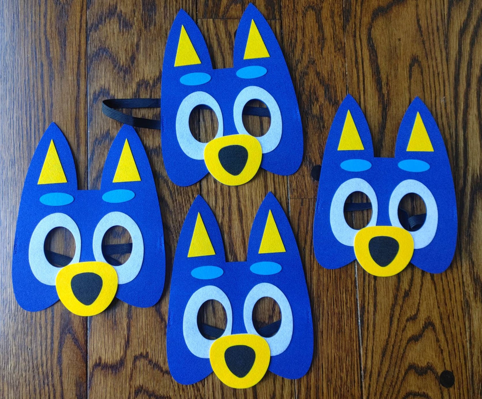 Personalized Bluey Felt Masks! Party Favors! Birthday Party! - Etsy