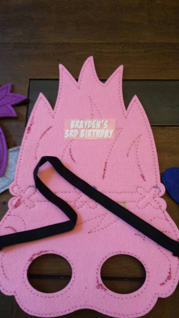 Personalized Trolls Felt Masks Trolls World Tour Birthday | Etsy