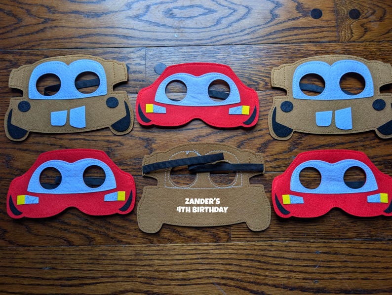 Cars Birthday Party Masks!! Cars Party Favors! Sonic Birthday Party! - Etsy