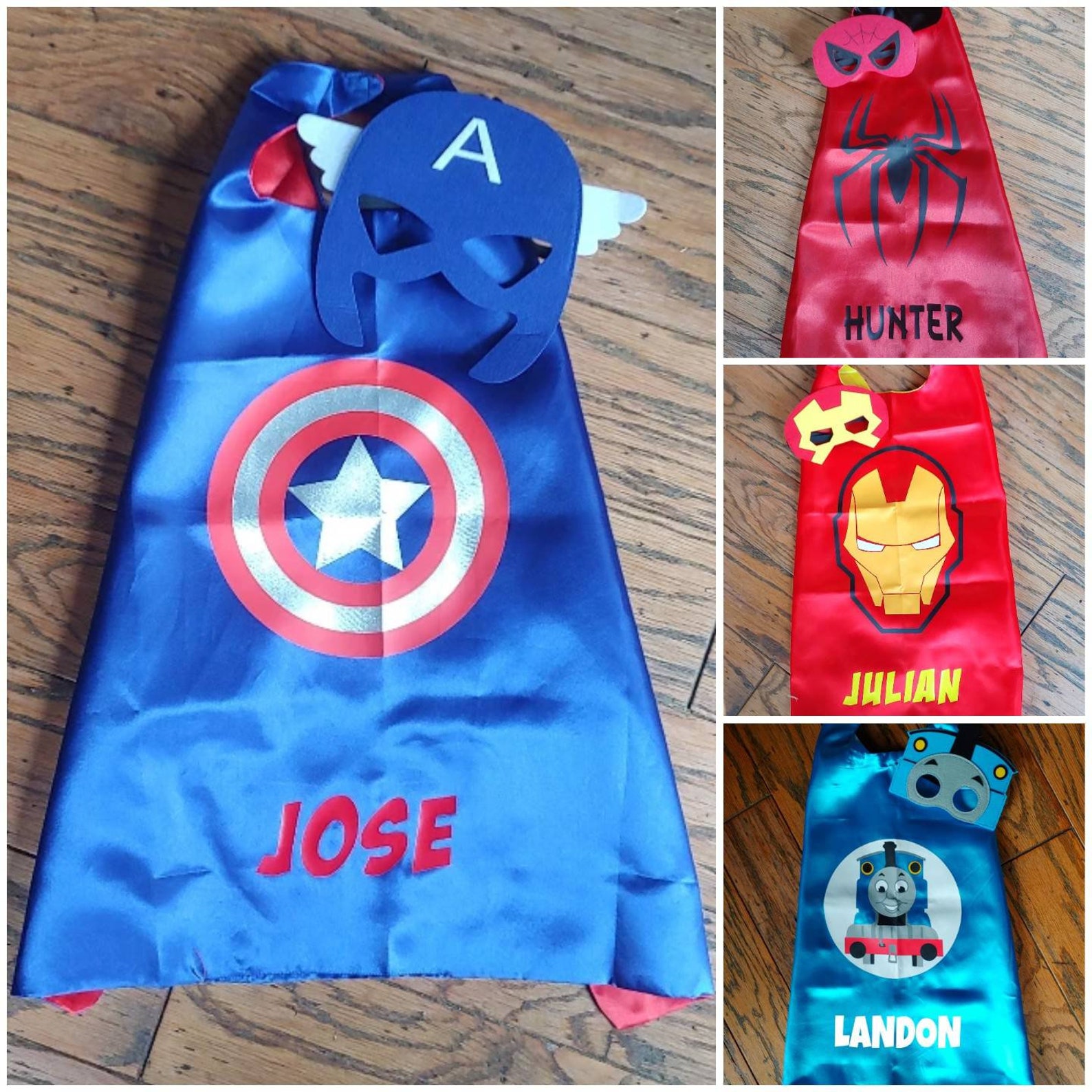 PERSONALIZED Superhero CAPES 30 Characters Personalized Cape - Etsy