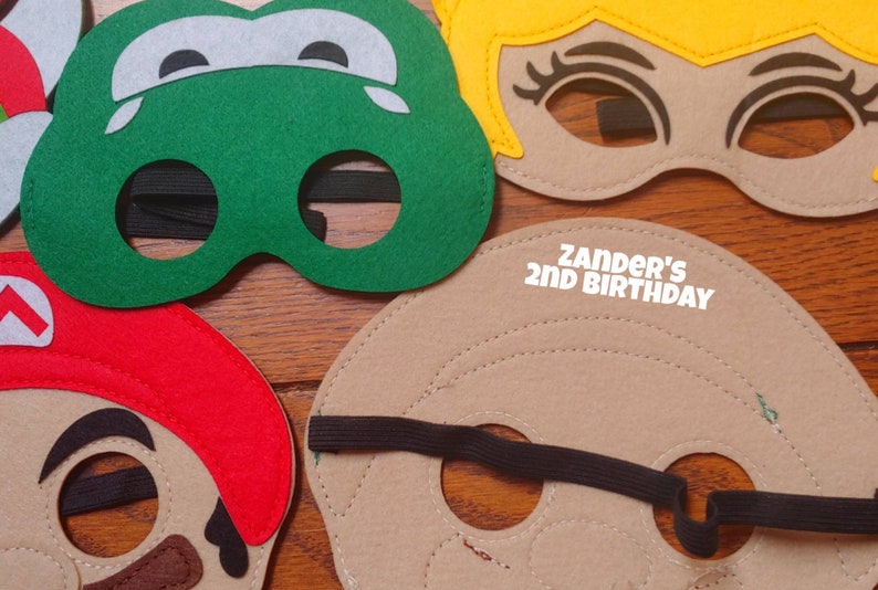 Personalized Mario Brothers Felt Masks! - Etsy