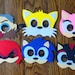 Personalized Sonic Felt Masks! Sonic Party Favors! Sonic Birthday Party ...