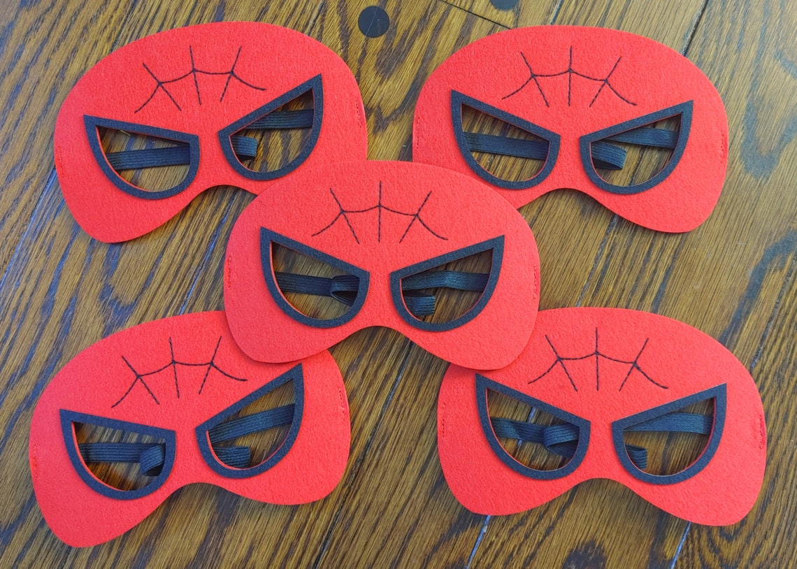 Personalized Spiderman Felt Mask Party Packs! Spiderman Birthday Party ...