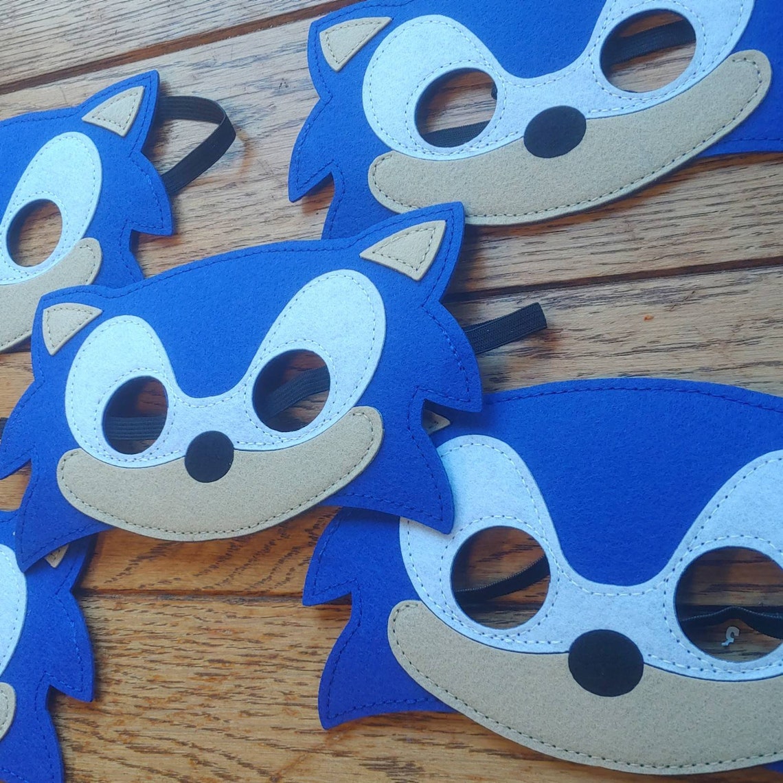 Personalized Sonic Felt Masks Sonic Party Favors Sonic | Etsy