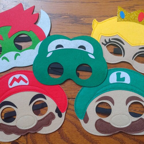 Personalized Mario Brothers Felt Masks | Etsy