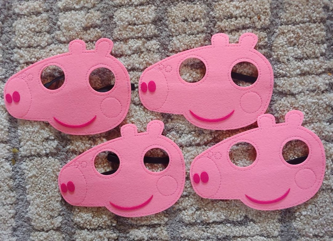 Personalized Peppa Pig Felt Masks! Birthday Party Favors! - Etsy