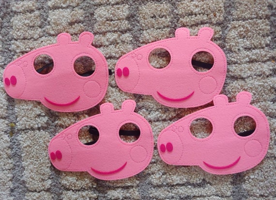 Personalized Peppa Pig Felt Masks Birthday Party Favors | Etsy