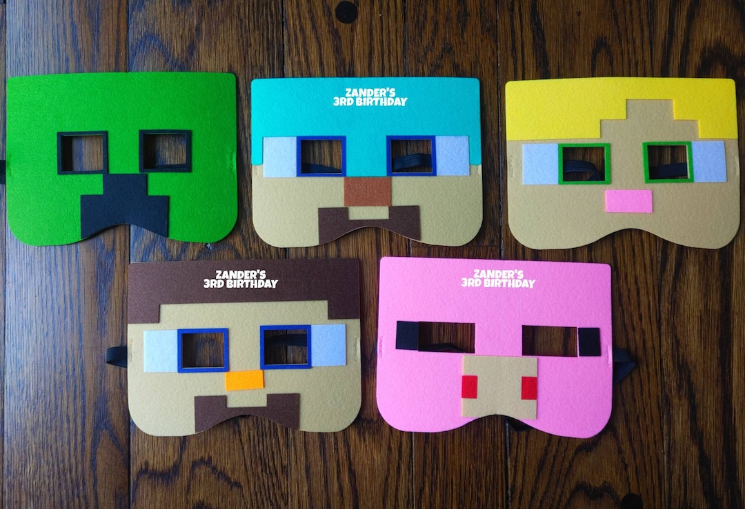 Personalized Craft Felt Masks! Party Favors! Birthday Party! - Etsy